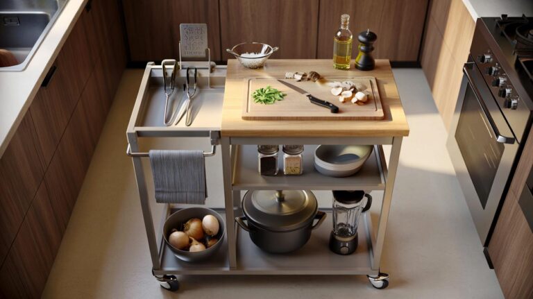 Why a kitchen trolley makes cooking easier: and how to use it in clever ...